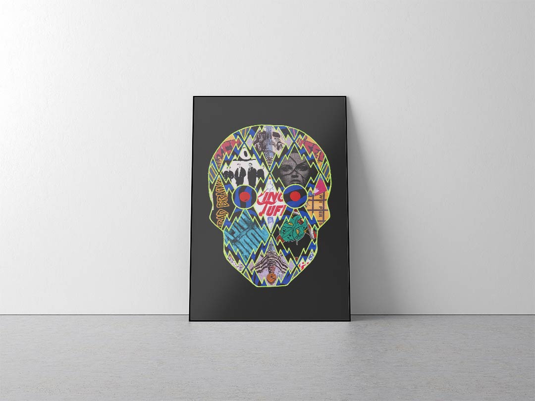 Ben Venom poster - Patchwork Skull – Curly Deluxe